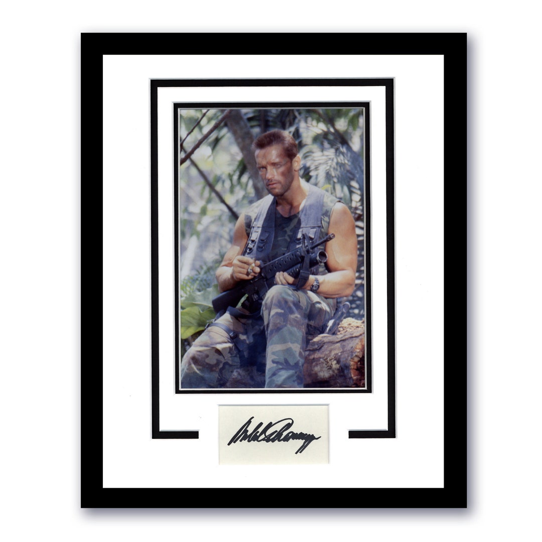 Arnold Schwarzenegger predator AUTOGRAPH Signed Framed 11x14 Display - Etsy