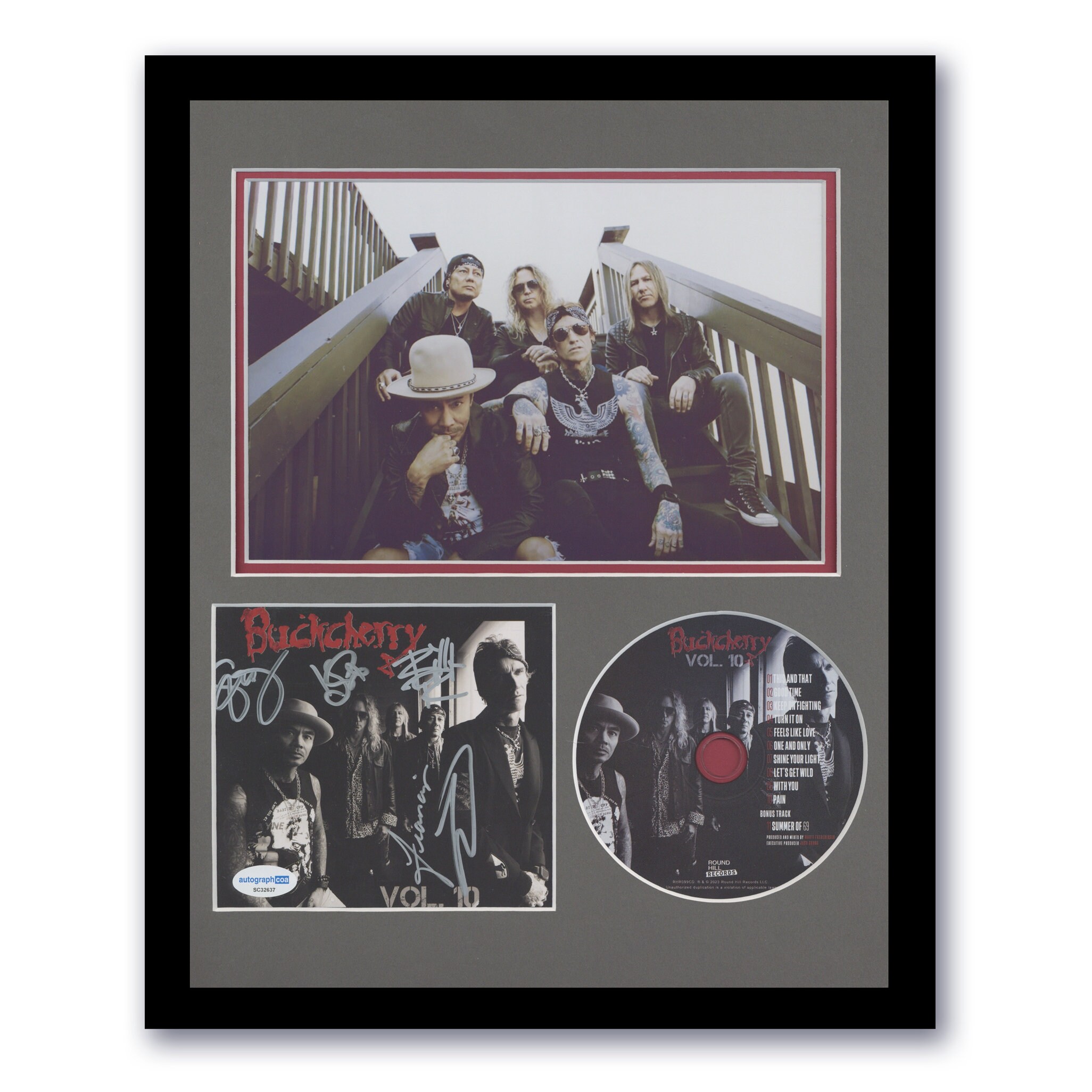 Buckcherry "vol. 10" AUTOGRAPH Signed Photo Framed 11x14 Custom CD ...