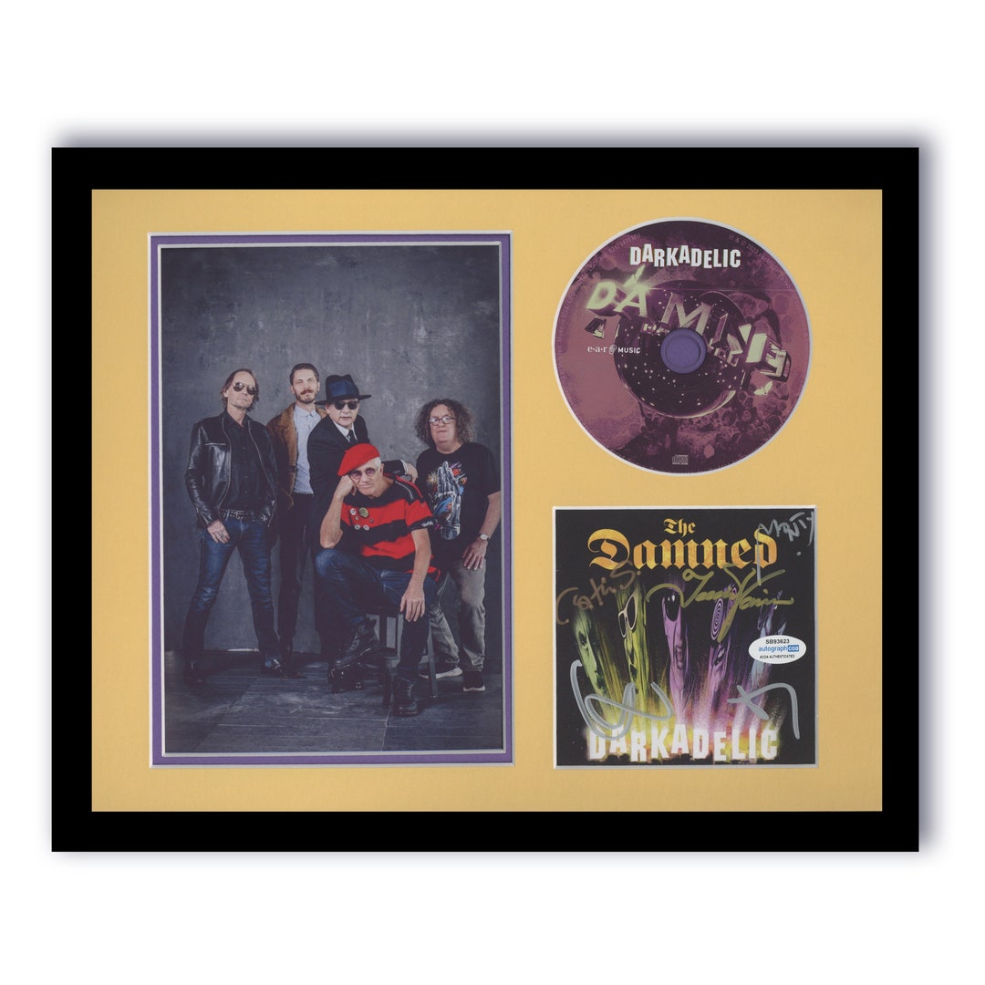 The Damned "darkadelic" AUTOGRAPH Signed Photo Framed 11x14 CD Display ...