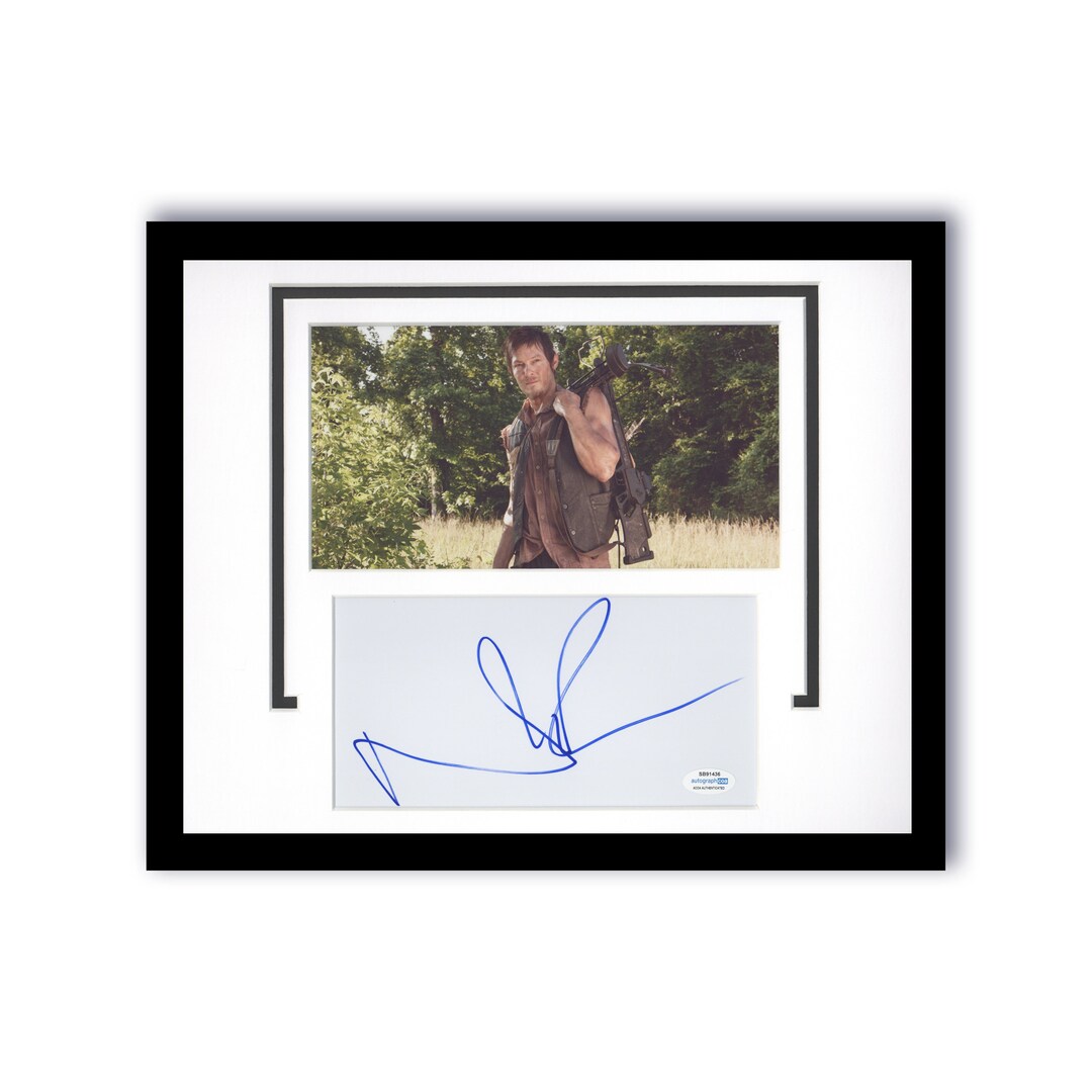 Norman Reedus "the Walking Dead" AUTOGRAPH Signed Framed 11x14 Display ...