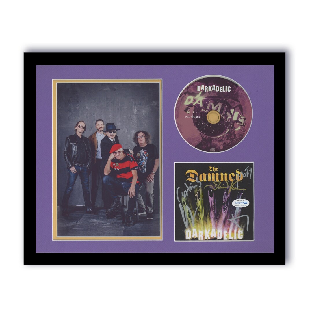The Damned "darkadelic" AUTOGRAPH Signed Photo Framed 11x14 CD Display ...