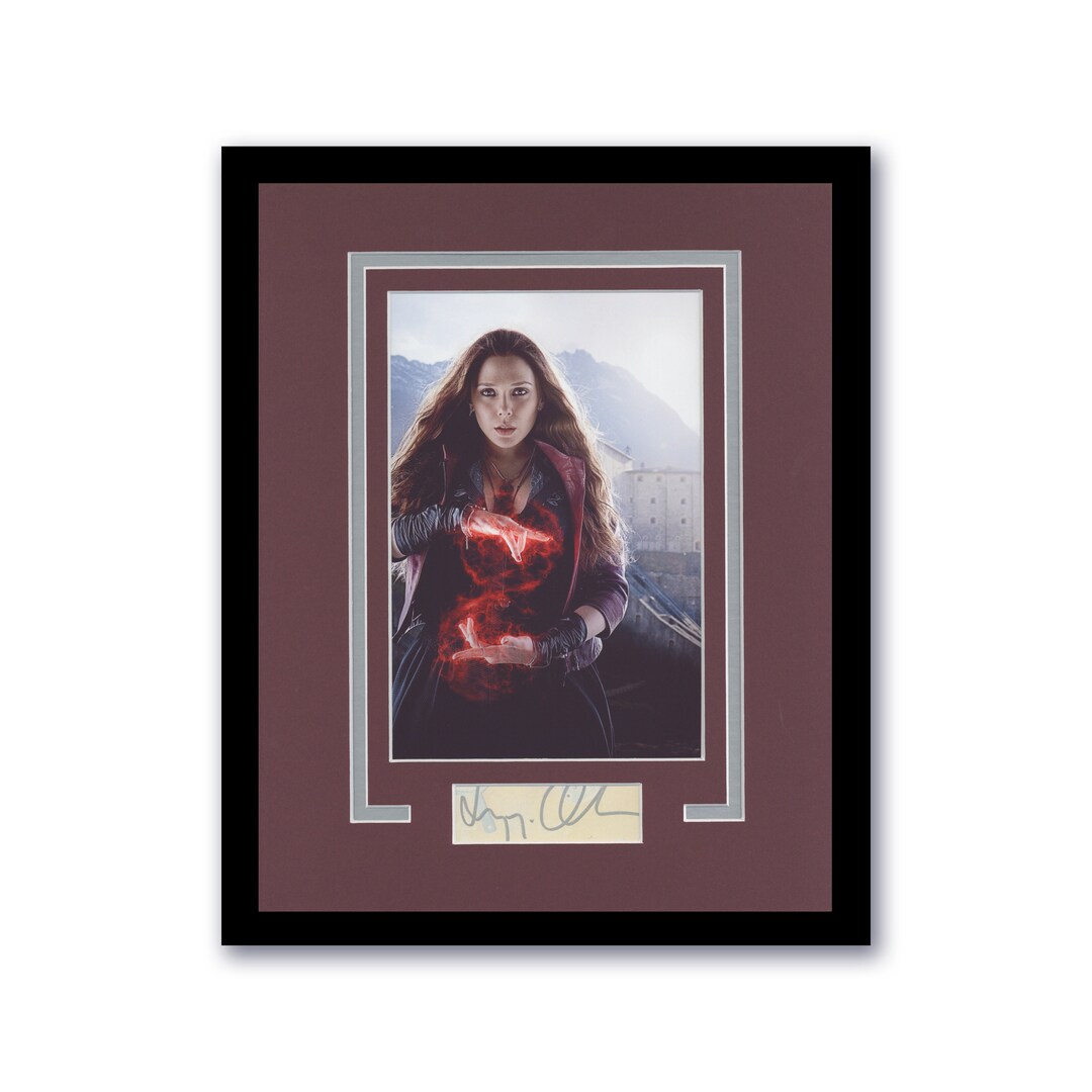 Elizabeth Olsen "avengers" AUTOGRAPH Signed 'scarlet Witch' Framed ...