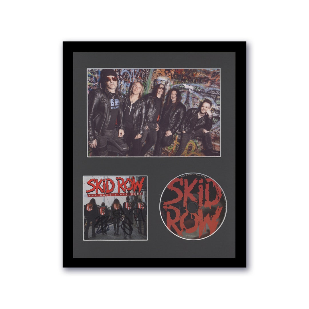 Skid Row "the Gang's All Here" AUTOGRAPH Signed Framed 11x14 CD Display ...