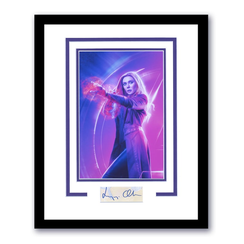 Elizabeth Olsen avengers: Infinity War AUTOGRAPH Signed Framed 11x14 ...