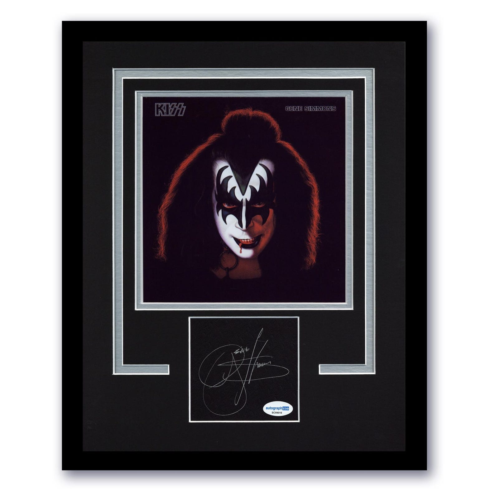 Gene Simmons "kiss" Autograph SIGNED Photo Custom Framed 11x14 Display ...