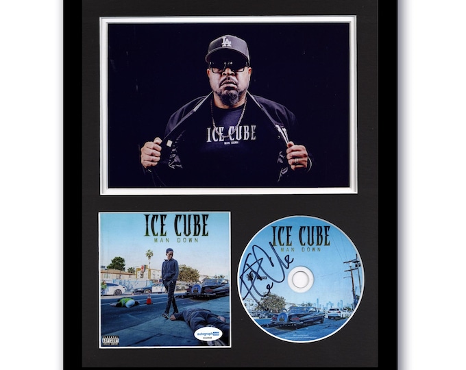 Ice Cube "man Down" AUTOGRAPH Signed Photo Custom Framed 11x14 CD ...