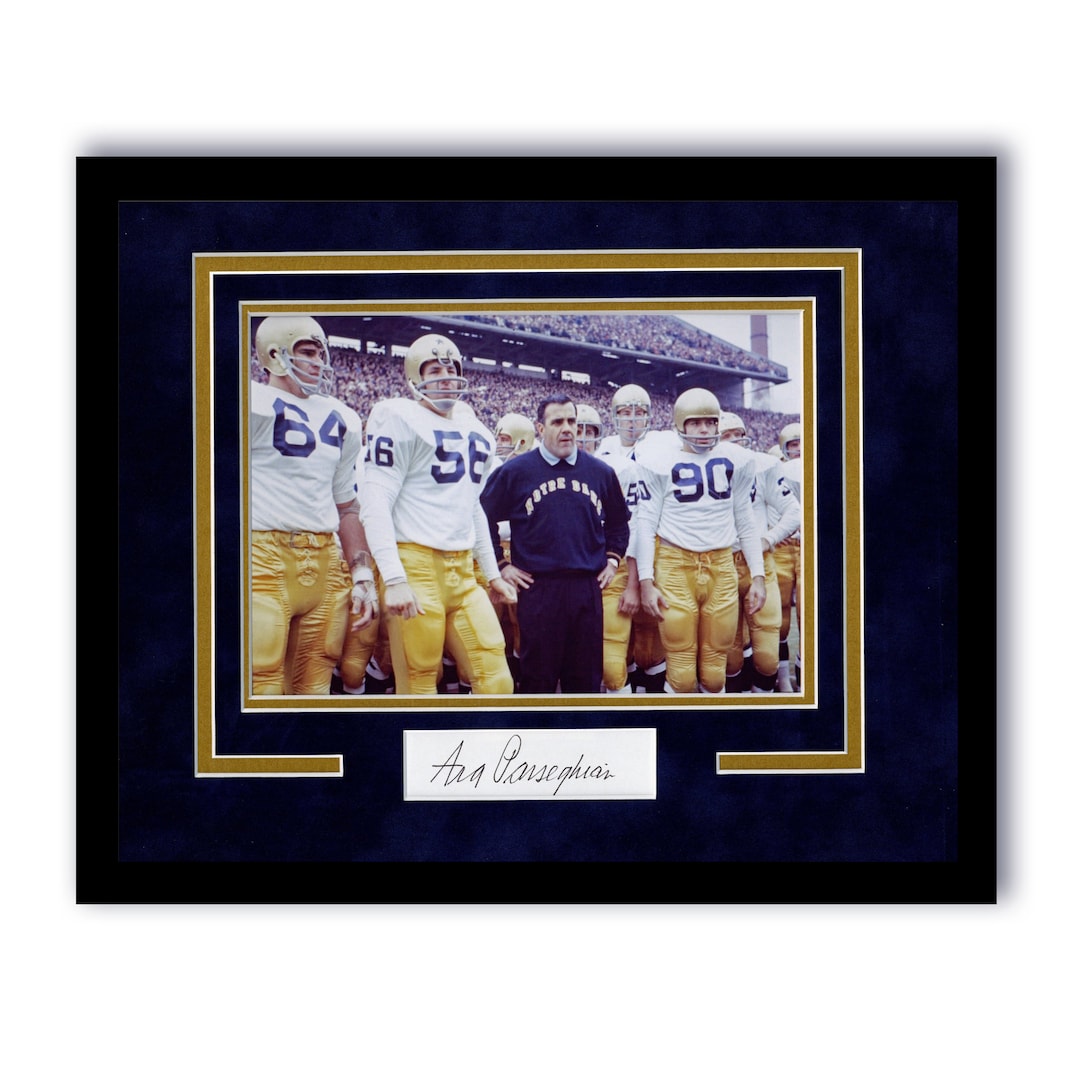 Ara Parseghian 'notre Dame' AUTOGRAPH Signed Fighting Irish Framed ...