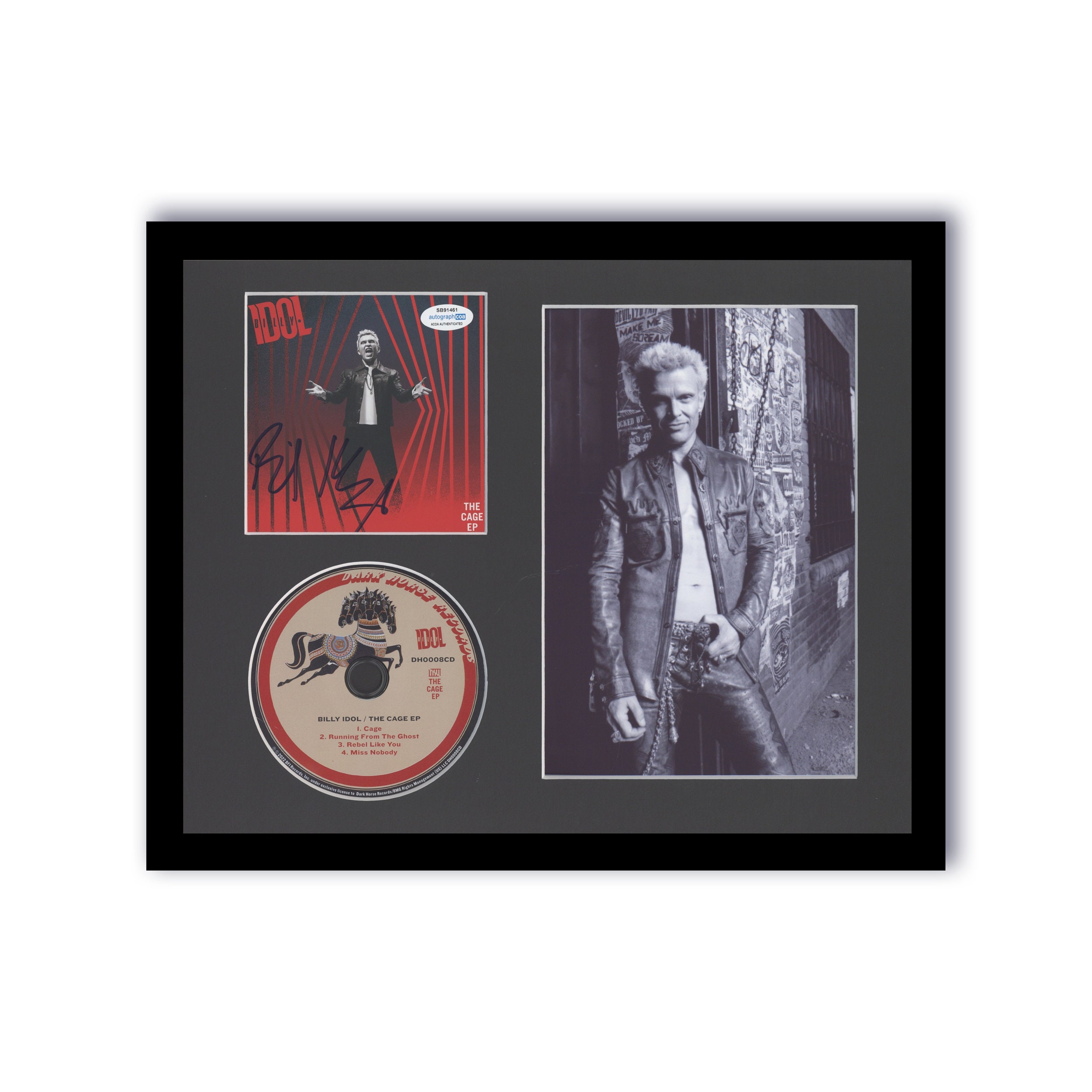 Billy Idol "the Cage Ep" AUTOGRAPH Signed Photo Framed 11x14 CD Display ...