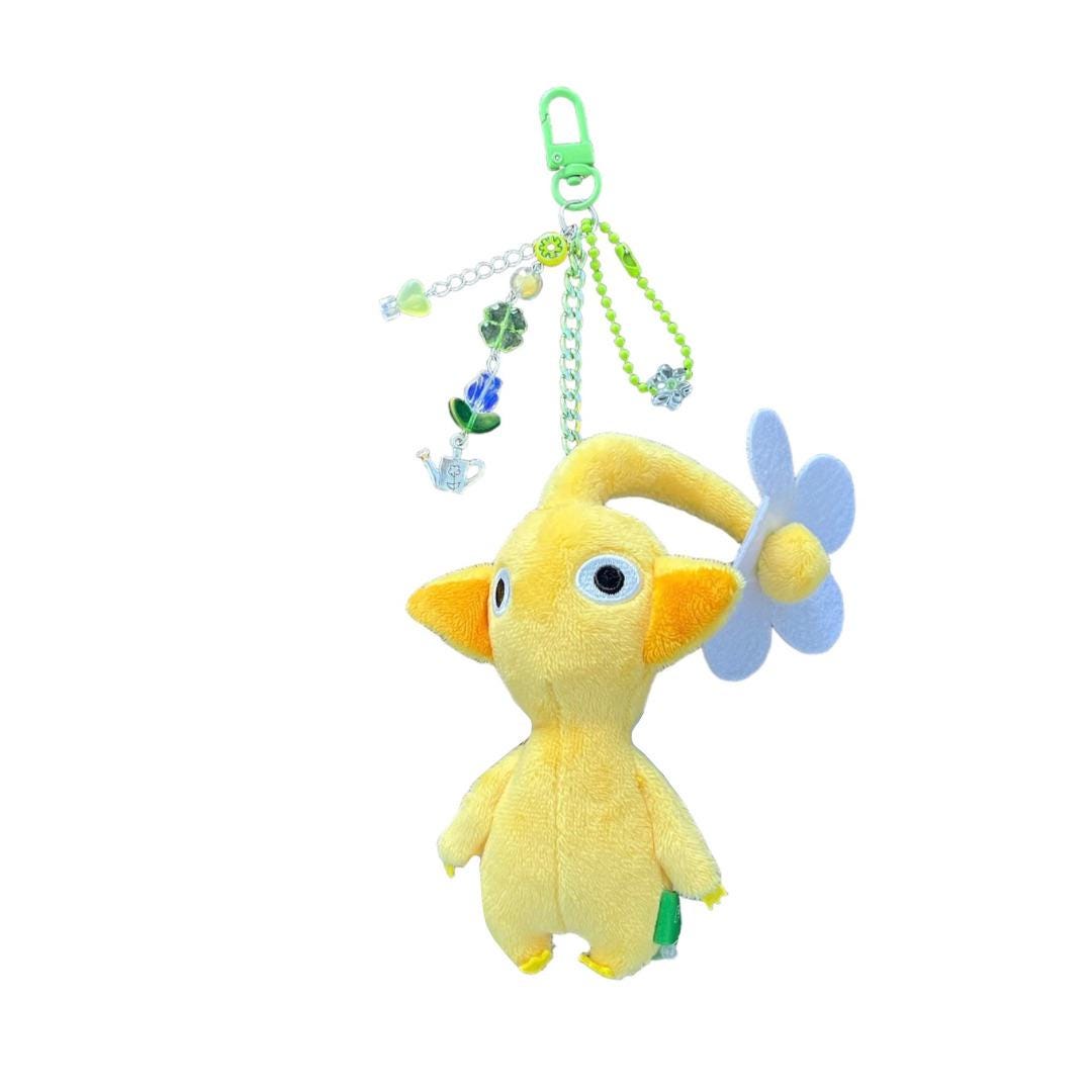 Yellow Pikmin Plush Beaded Keychain Bag Charm Bandai Nintendo Japan - Etsy