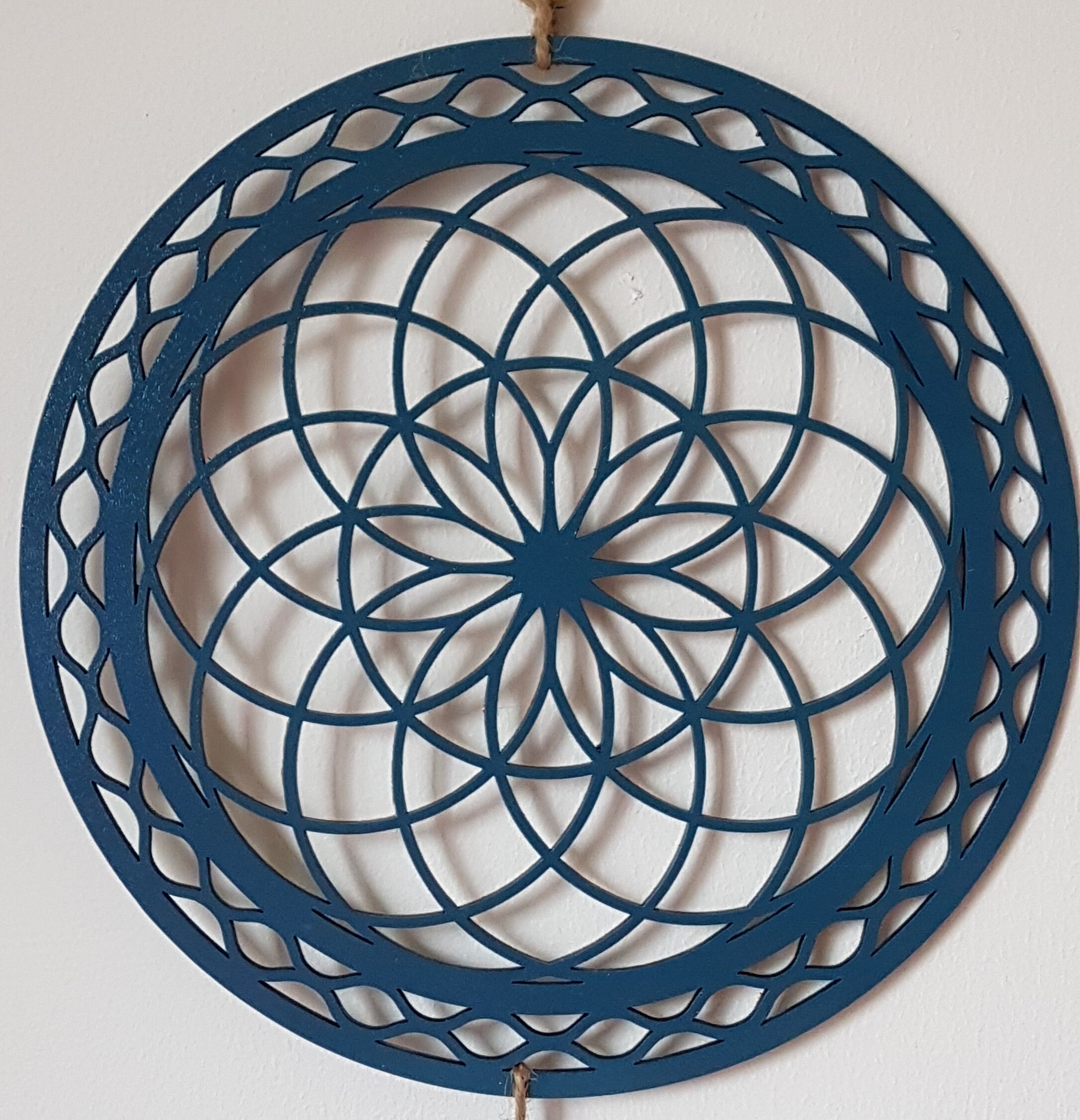 Set of 3 Handmade Sacred Symbol Wall Hanger: Sri Yantra 28cm, Torus ...