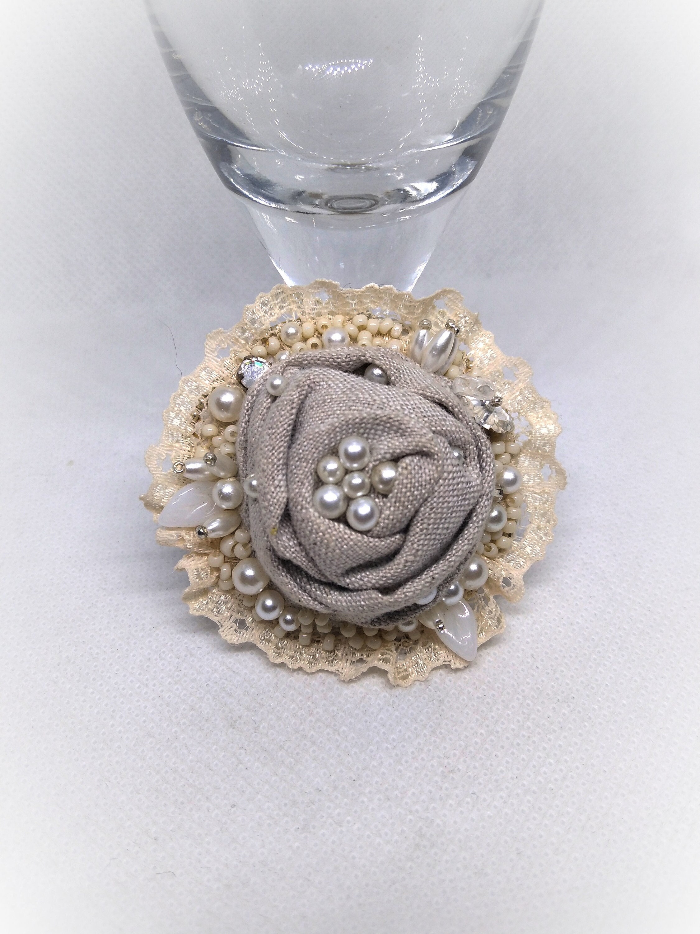 Broche textile. Broche bohème. - Etsy France