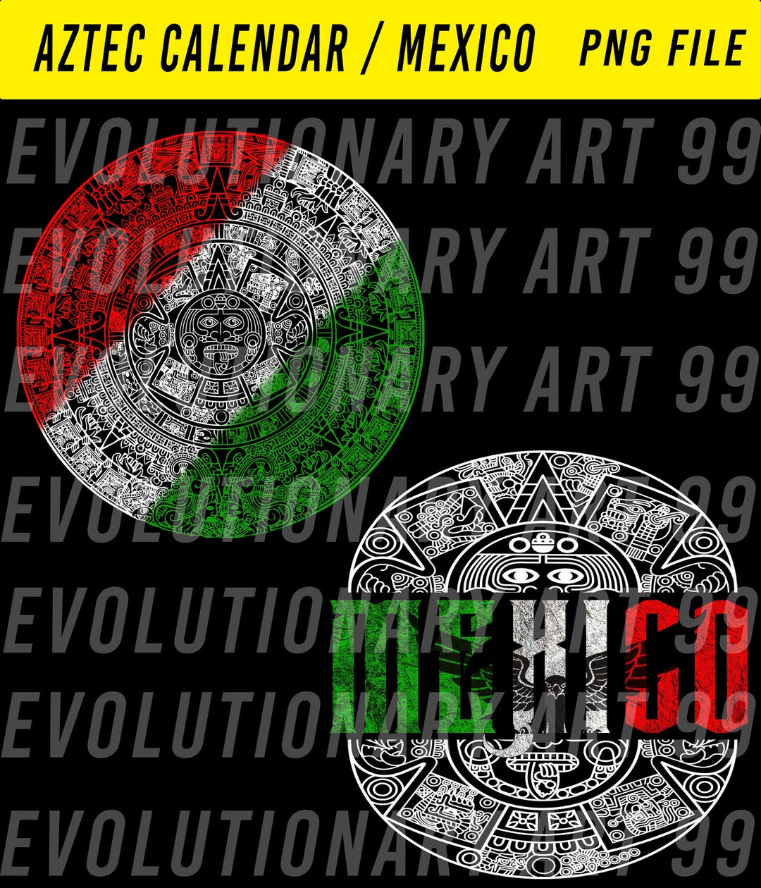 Aztec Calendar / Mexico - DIGITAL DOWNLOAD ONLY - Png Files - Etsy