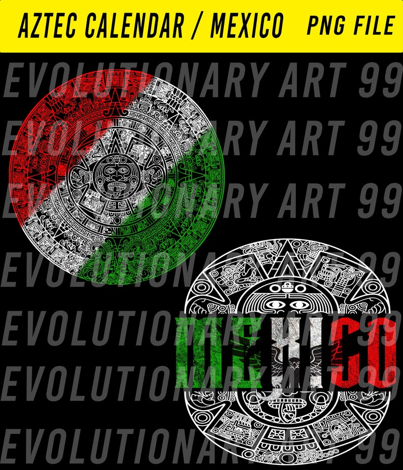 Aztec Calendar / Mexico - DIGITAL DOWNLOAD ONLY - Png Files - Etsy