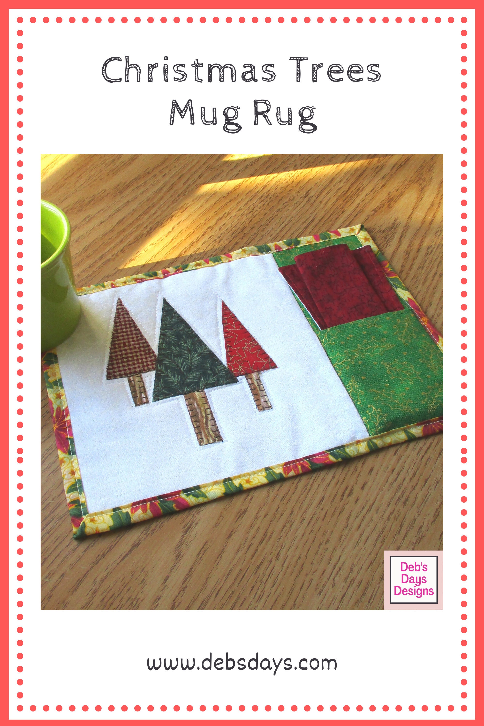 Christmas Tree Mug Rug PDF SEWING PATTERN Digital Download - Etsy