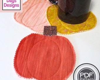 Halloween Bat Coasters PDF SEWING PATTERN, Digital Download, How to ...