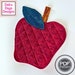 Quilted Apple Potholder PDF SEWING PATTERN, Digital Download, How to ...