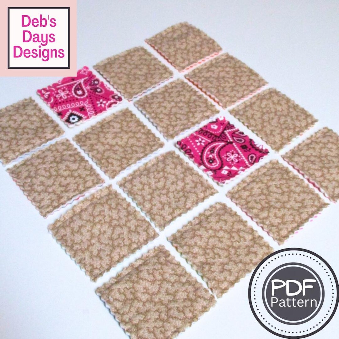 Scrap Fabric Matching Game PDF SEWING PATTERN, Digital Download, How to ...