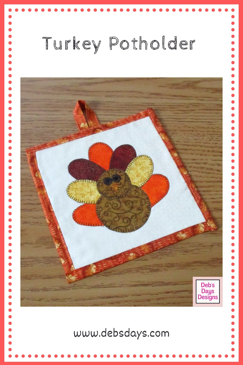 Thanksgiving Potholder PDF Sewing PATTERN Digital Download - Etsy