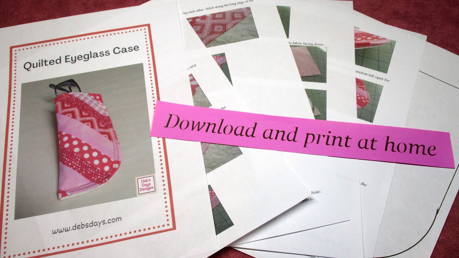 Quilted Eyeglass Case PDF SEWING PATTERN, Digital Download, How to Make ...