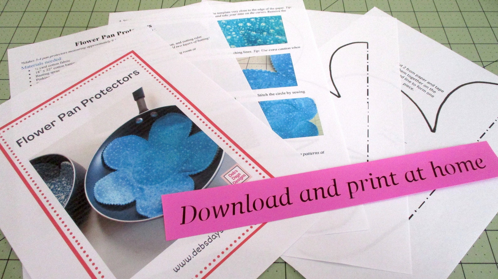 Flower Fabric Pan Protectors PDF SEWING PATTERN, Digital Download, How ...
