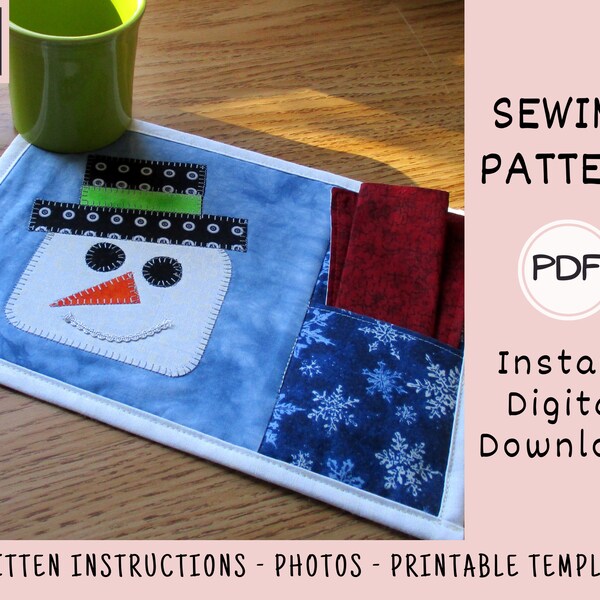 Snowman Mug Rugs - Etsy