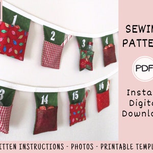 Christmas Advent Calendar PDF SEWING PATTERN, Digital Download, How to ...