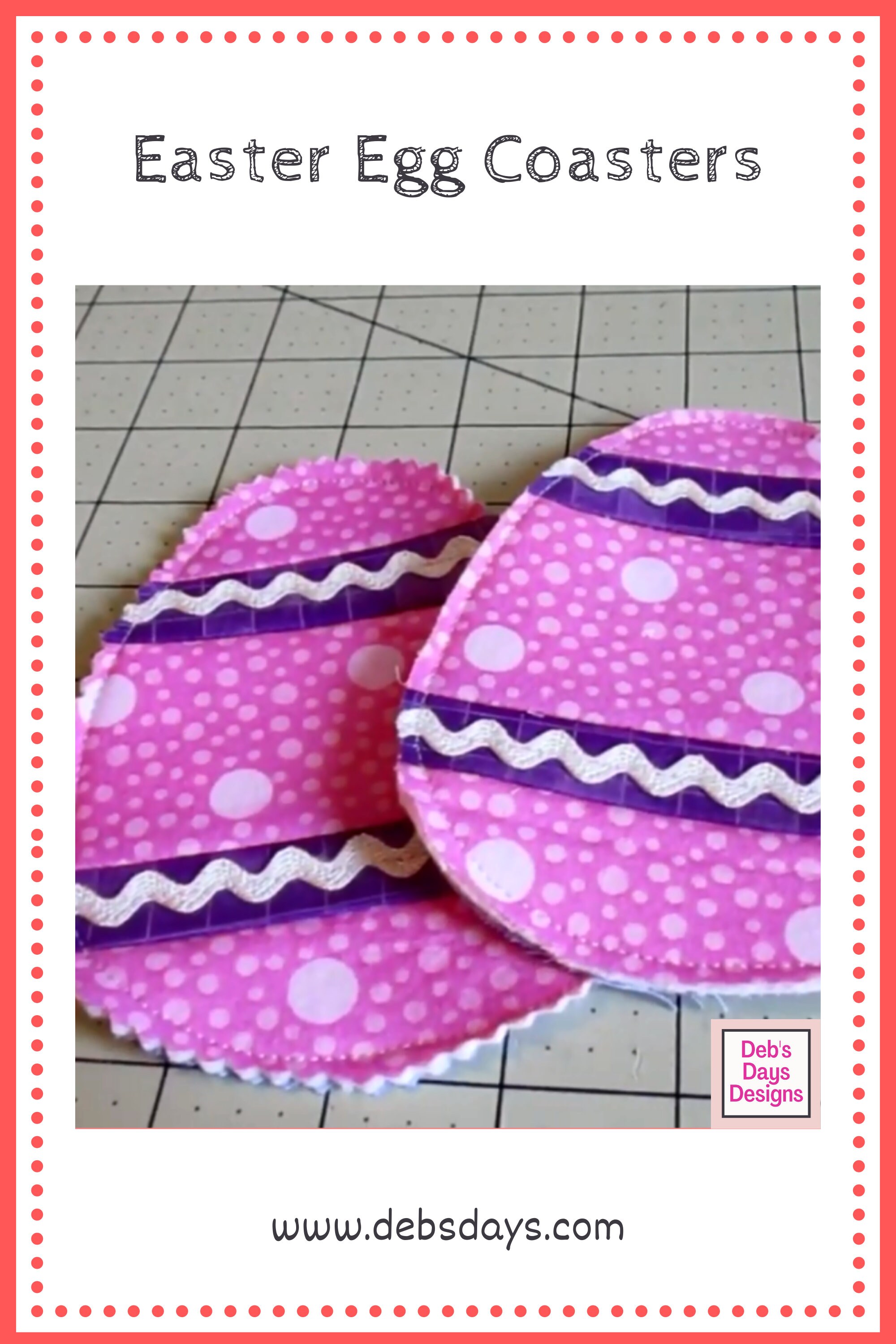 Easter Egg Coasters PDF SEWING PATTERN Digital Download How - Etsy