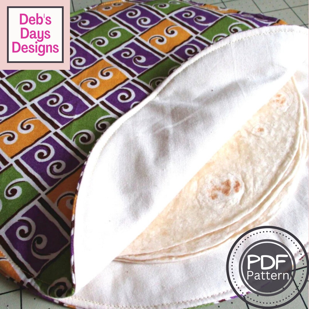 Fabric Tortilla Warmer PDF SEWING PATTERN, Digital Download, How to ...