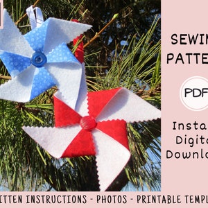 Pinwheel Christmas Ornament PDF SEWING PATTERN, Digital Download, How ...