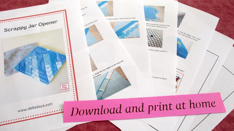Rubber Jar Opener PDF SEWING PATTERN, Digital Download, How to Make a ...