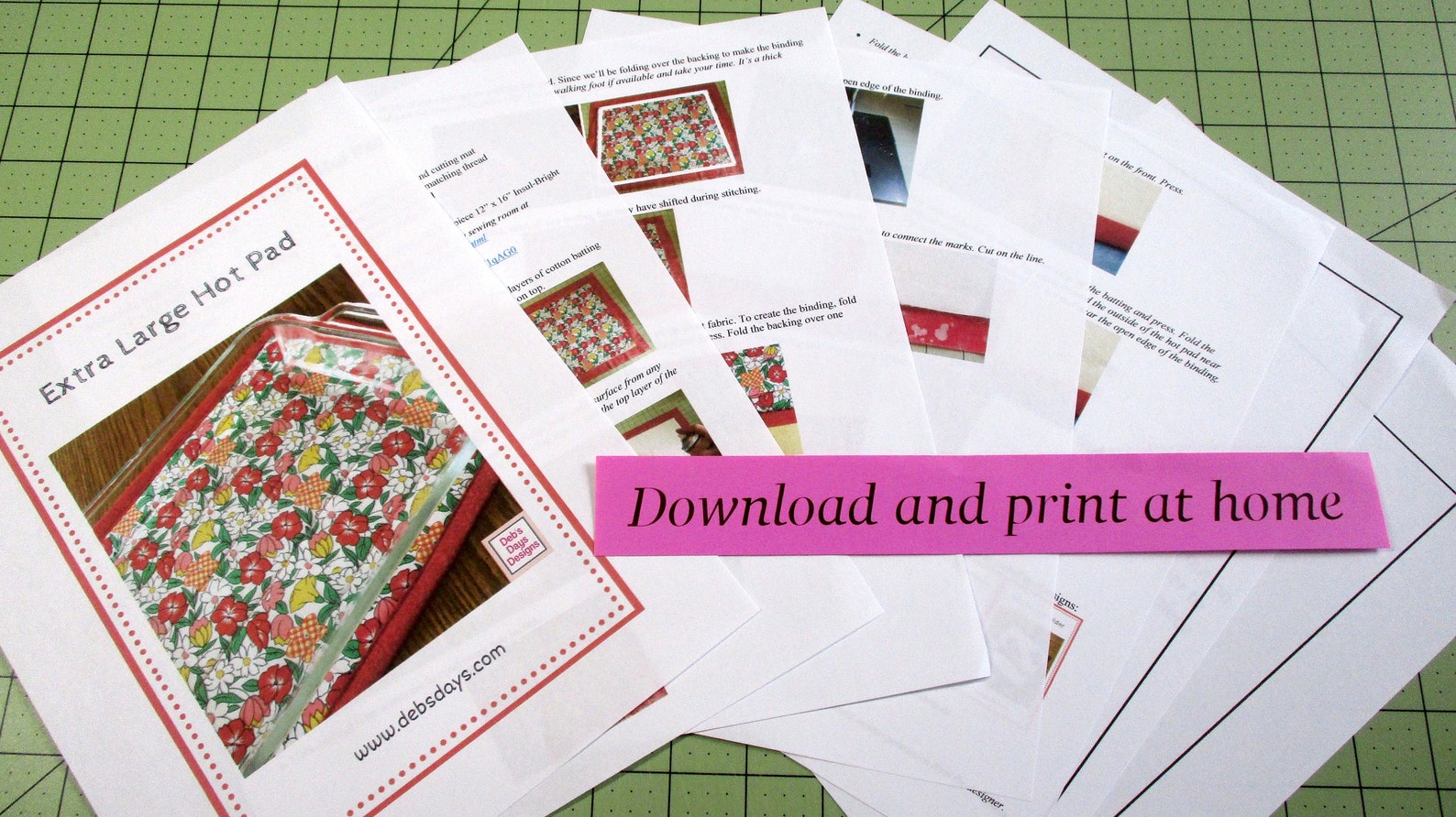 Extra Large Hot Pad PDF Sewing PATTERN Digital Download How - Etsy