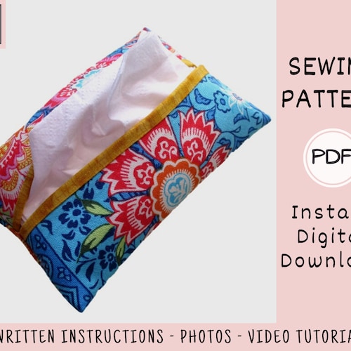 Pocket Tissue Holder PDF Sewing PATTERN Digital Download - Etsy