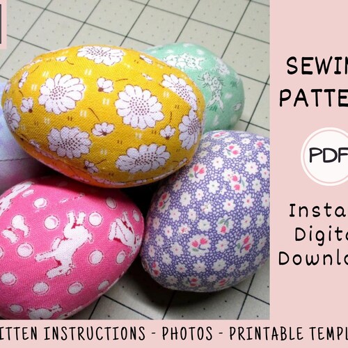 Simple Easter Eggs Sewing Pattern - Etsy