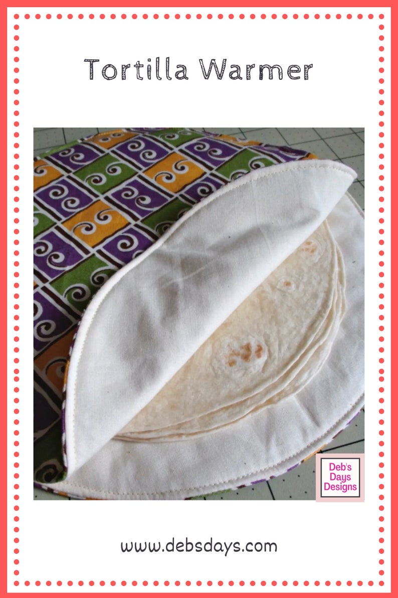 Fabric Tortilla Warmer PDF SEWING PATTERN Instant Digital | Etsy