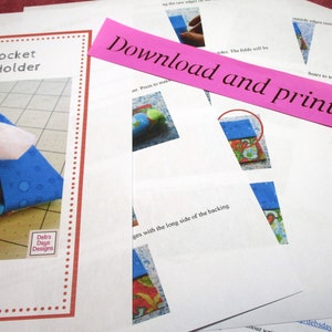 Easy Pocket Tissue Holder PDF SEWING PATTERN, Digital Download, How to ...