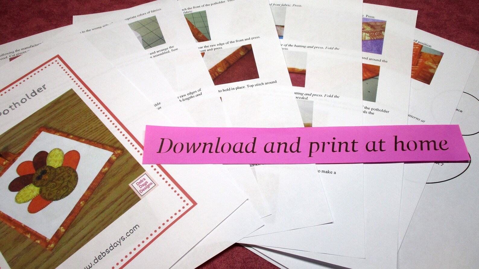 Thanksgiving Potholder PDF SEWING PATTERN, Digital Download, How to ...
