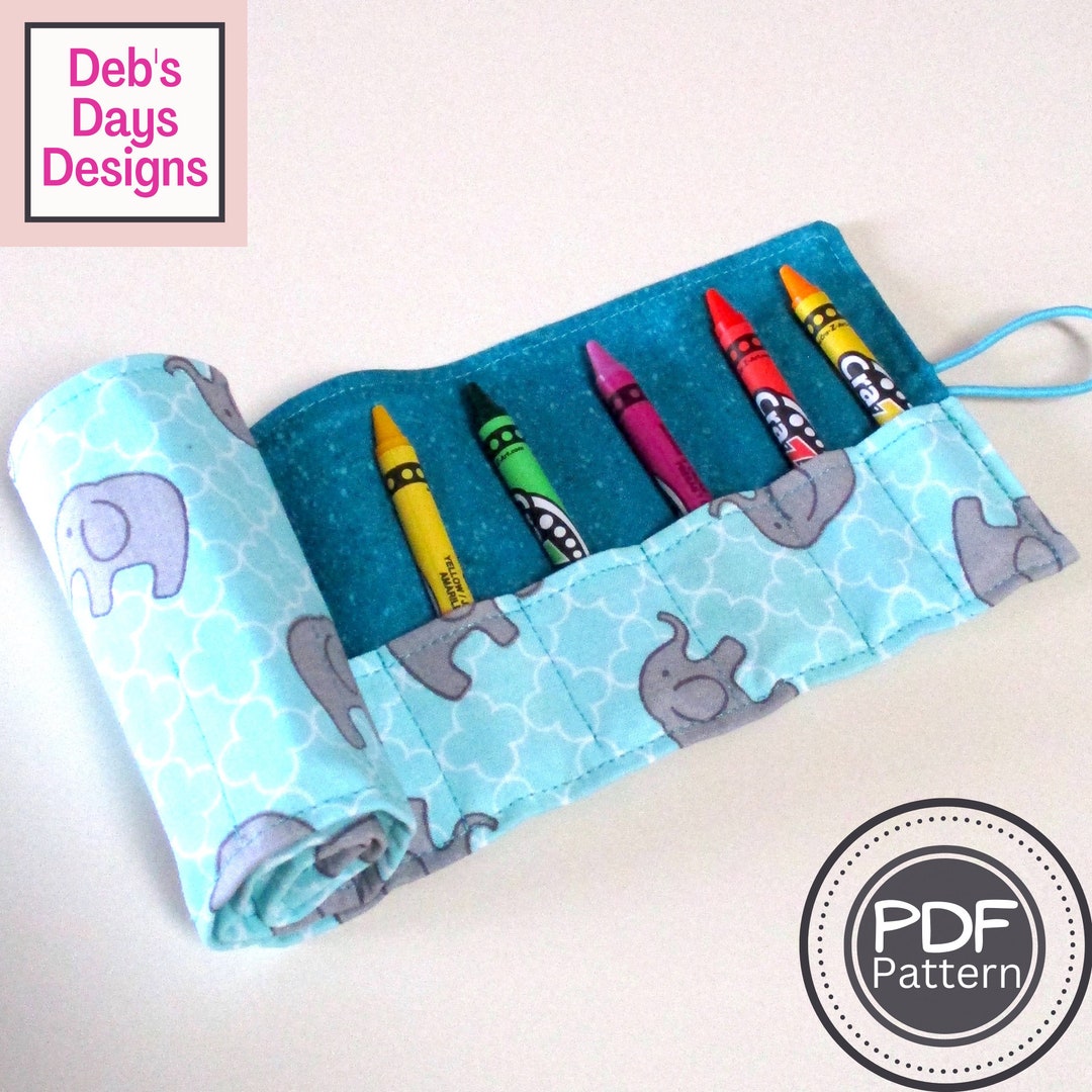 Crayon Roll PDF SEWING PATTERN, Digital Download, How to Make a ...