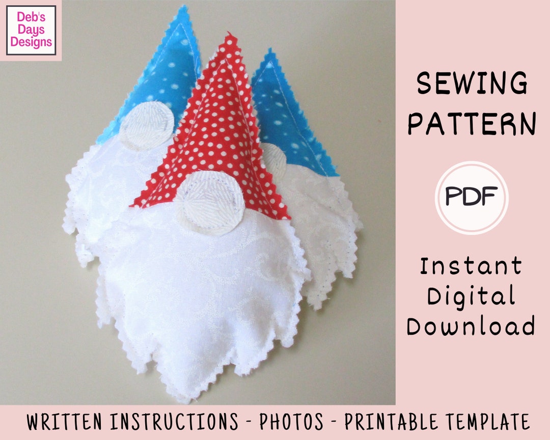 Gnomes PDF SEWING PATTERN, Digital Download, Make Handmade Stuffed ...