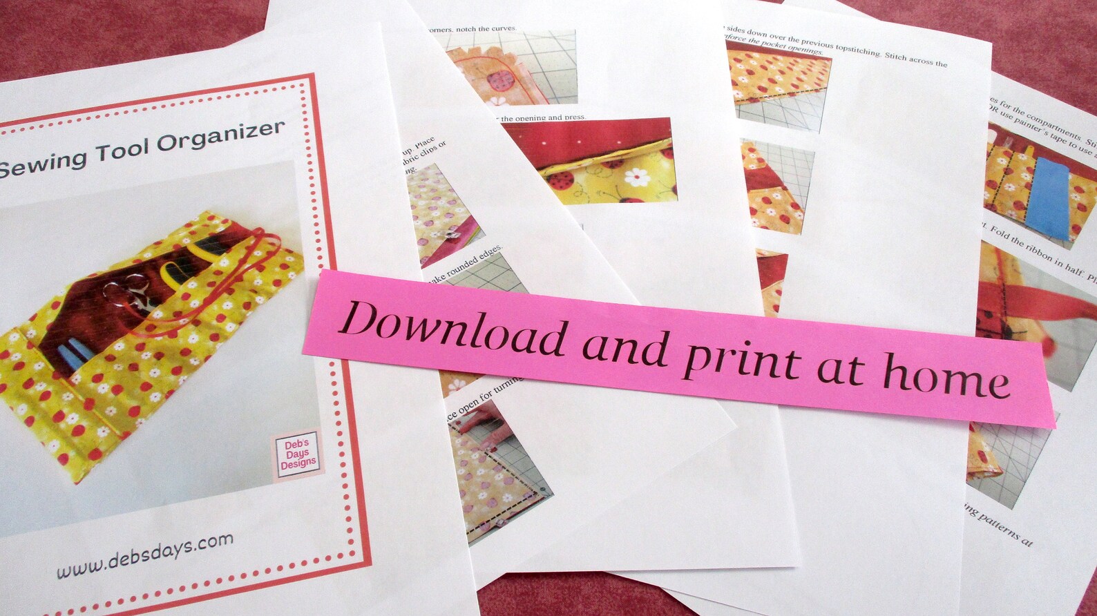 Craft Tools Organizer PDF SEWING PATTERN, Digital Download, How to Make ...