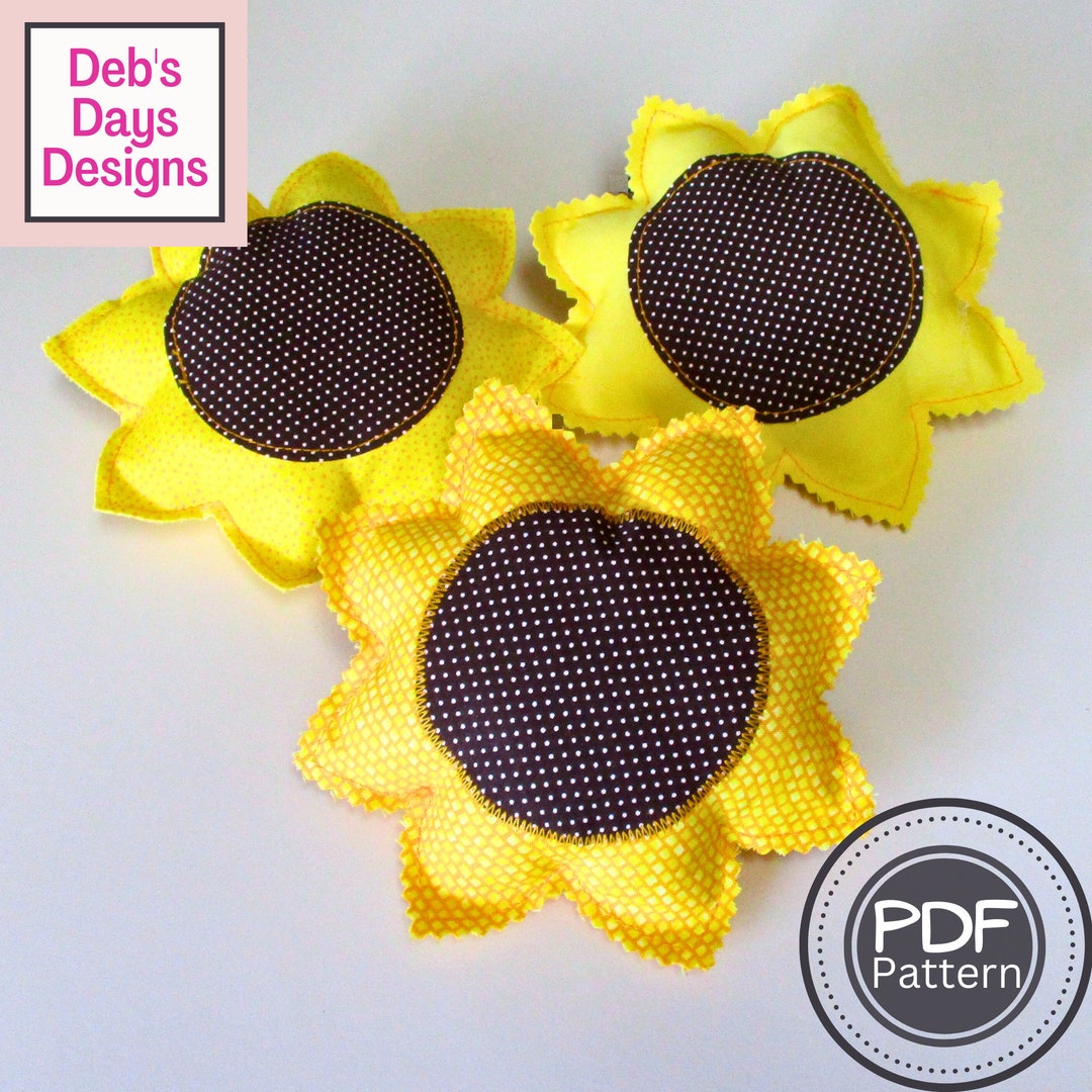Fabric Sunflowers PDF SEWING PATTERN, Digital Download, How to Make ...