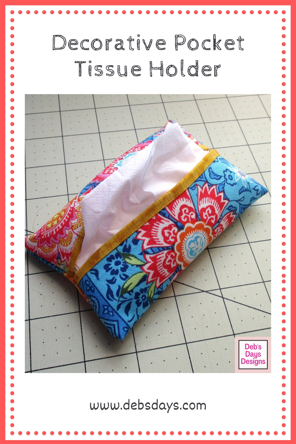 Pocket Tissue Holder PDF Sewing Pattern Digital Download - Etsy