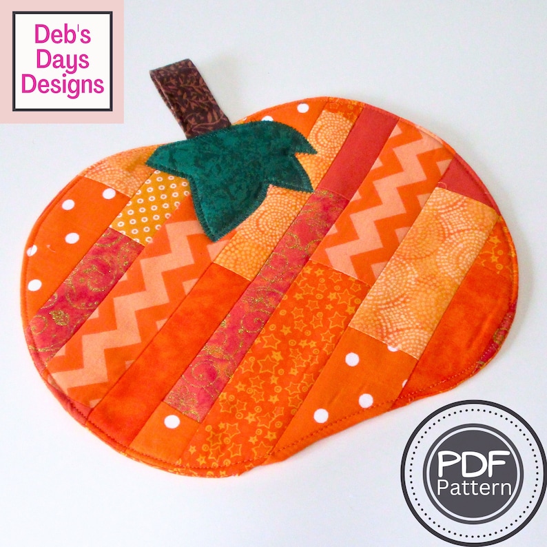 Quilted Pumpkin Trivet PDF SEWING PATTERN, Digital Download, How to ...