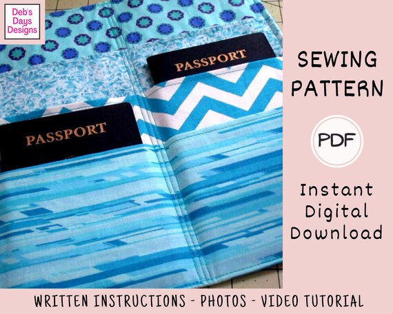 Family Passport Holder PDF SEWING PATTERN Instant Digital - Etsy