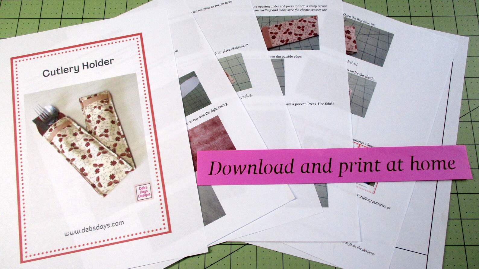 Cutlery Pouch PDF SEWING PATTERN Digital Download How to - Etsy