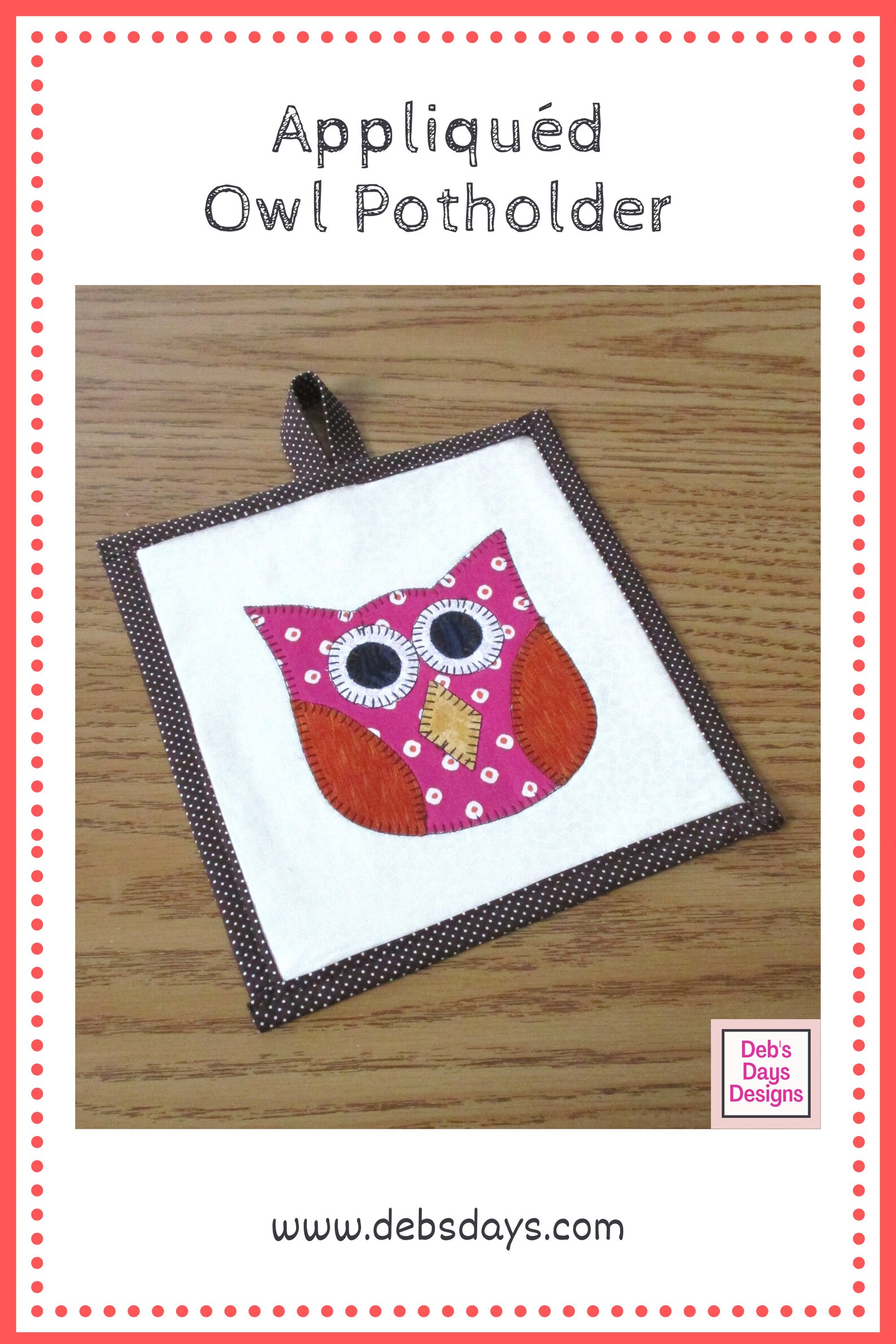 Owl Potholder PDF Sewing PATTERN Digital Download DIY Fall - Etsy