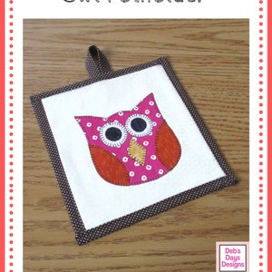 Owl Potholder PDF Sewing PATTERN Digital Download DIY Fall - Etsy