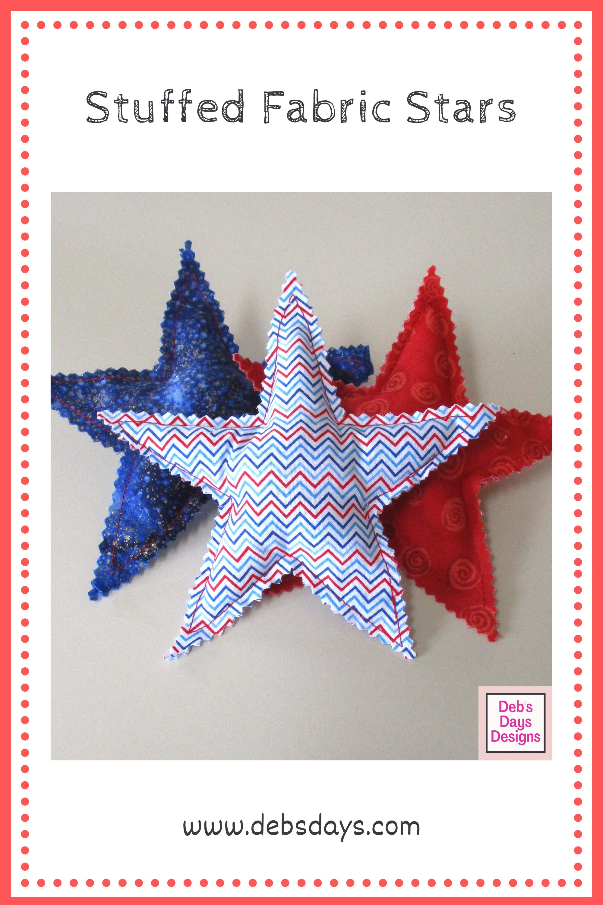 Stuffed Fabric Stars PDF SEWING PATTERN Digital Download How - Etsy