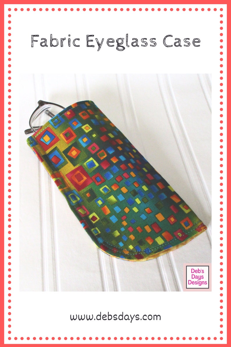 Soft Sided Eyeglass Case PDF Sewing Pattern How to Make a | Etsy