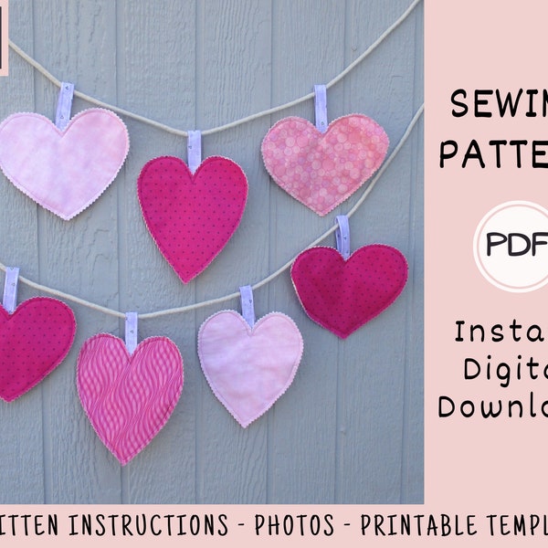 Fabric Heart Banner - Etsy