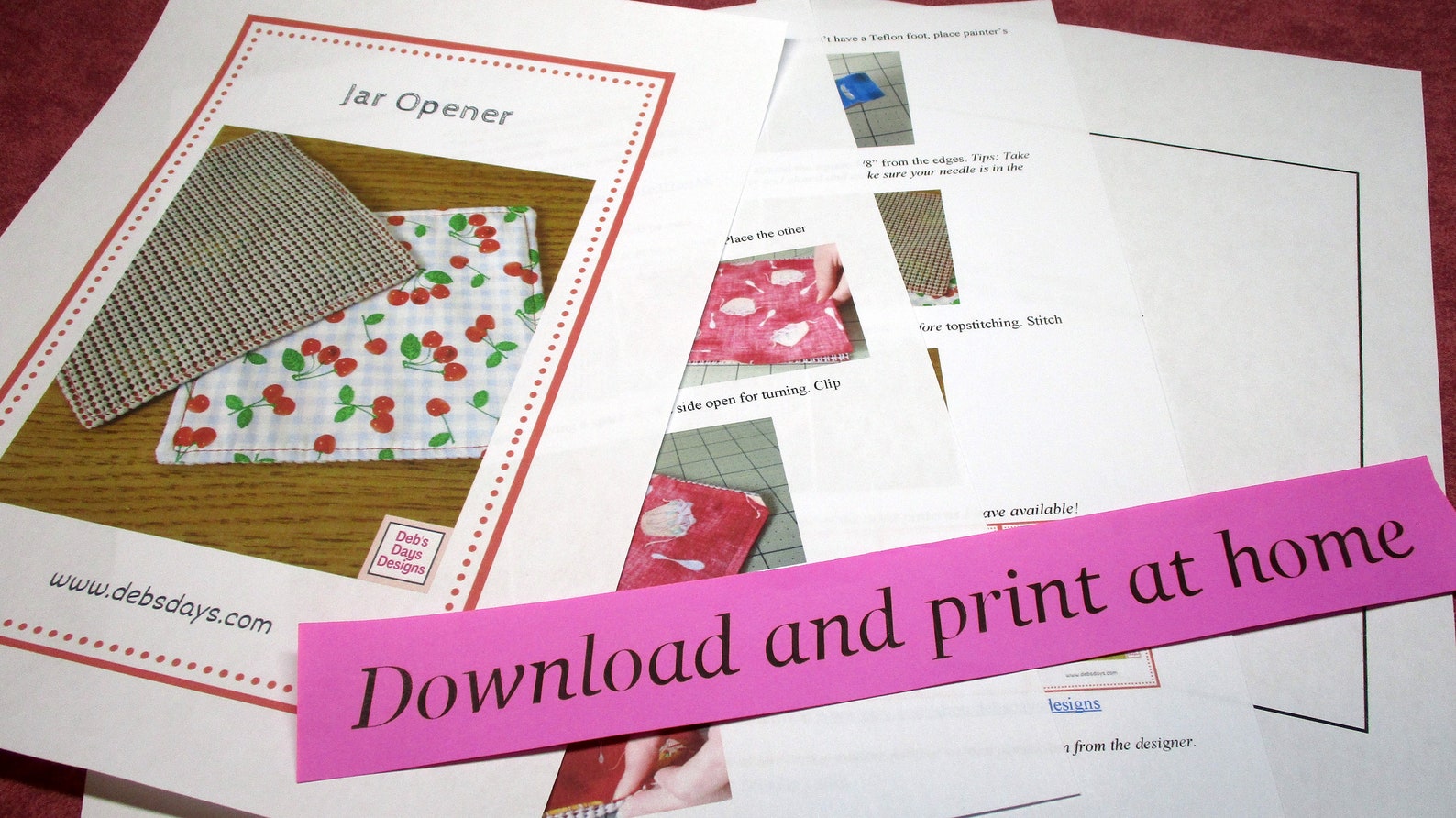 Jar Opener PDF SEWING PATTERN, Digital Download, How to Sew Homemade ...